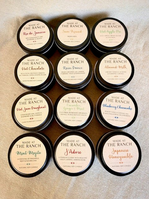 Made At The Ranch Soy Candle Scent Sampler - Blueberry Cheesecake ...