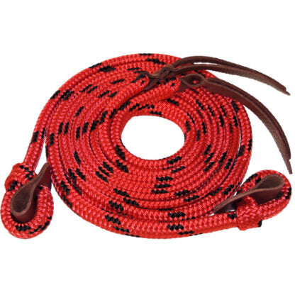 Toowoomba Saddlery Pro Series Campdraft Reins - Red/Black - REINTSCD07 ...