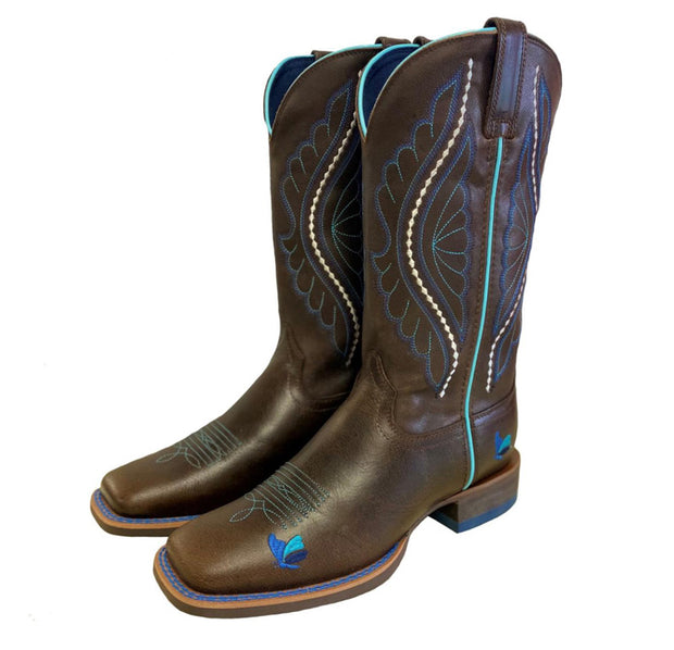 Baxter Ladies New Dolly's Dream Boot - Dark Brown/Blue – Sheps Outfitters