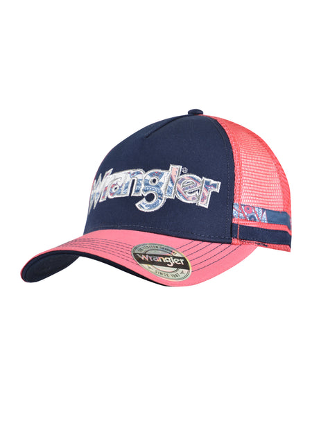 Wrangler Marie Trucker Cap - Navy/Coral - X2S2924CAP – Sheps Outfitters